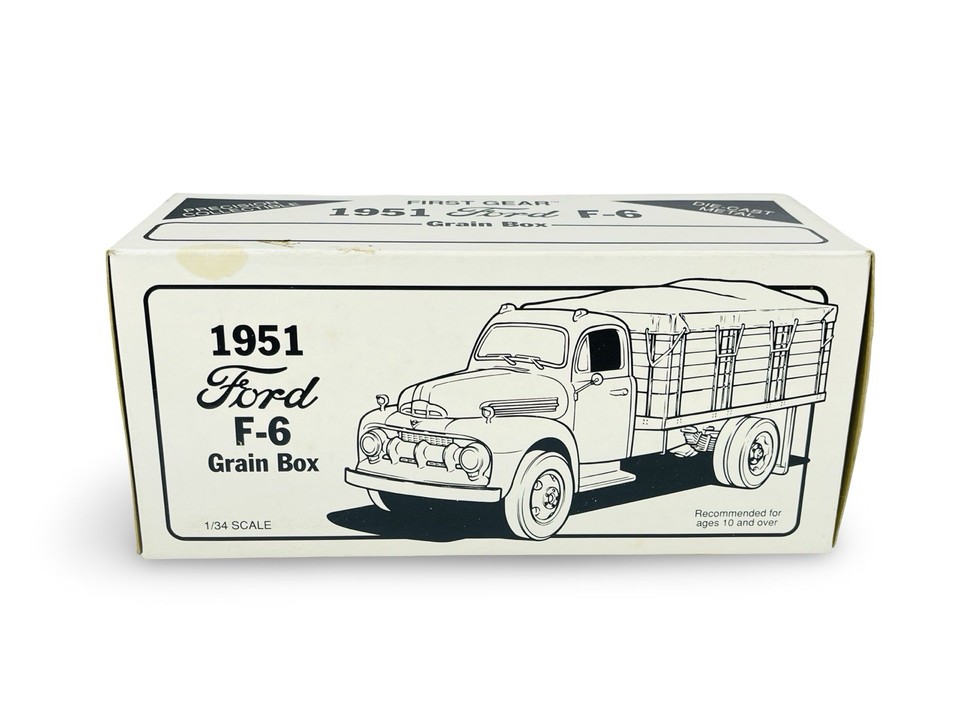 First Gear Dyersville Grain Co. 1951 Ford F-6 Grain Box Truck - 1/34 ...