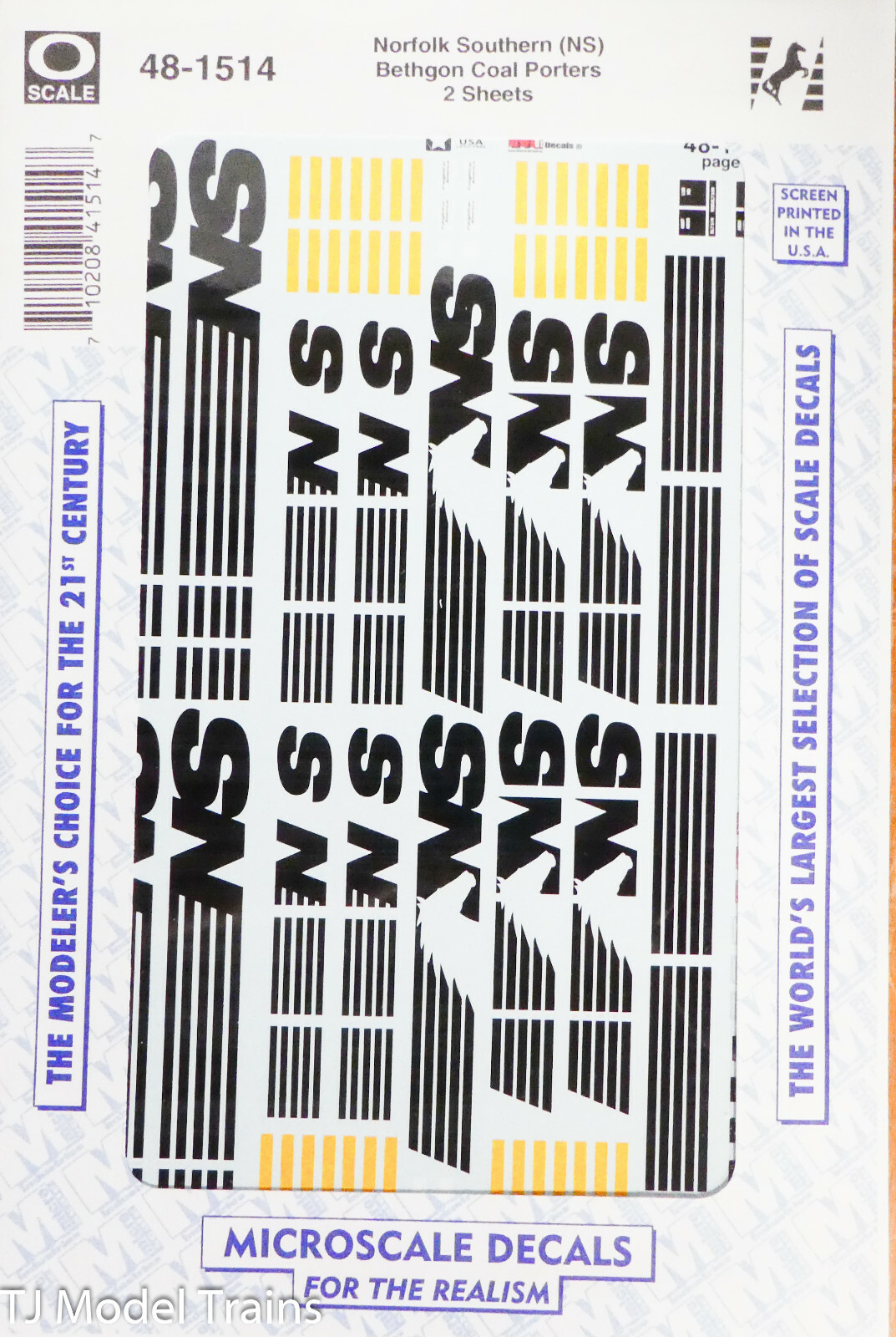 Microscale Decal #48-1514 Norfolk Southern (NS) Bethgon Coal Porters ...