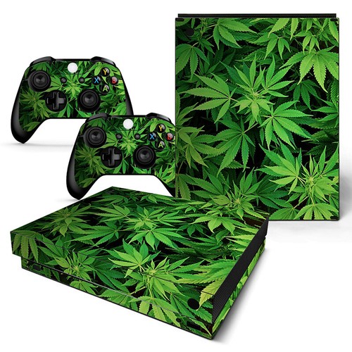 XBOX ONE X- CANNABIS MARIJUANA DECAL Skin Sticker Full Set -Console ...