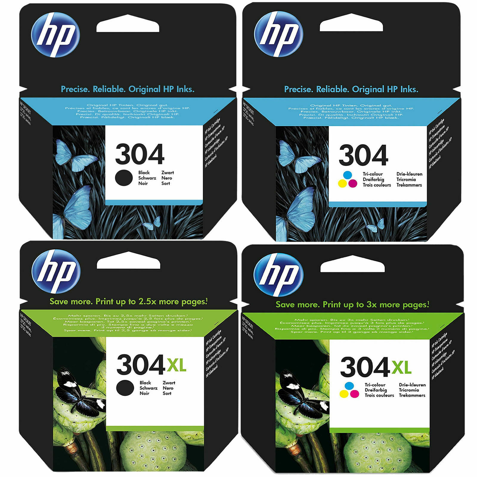 Genuine HP 304 / 304XL / Black / Colour Ink Cartridges Lot | eBay UK