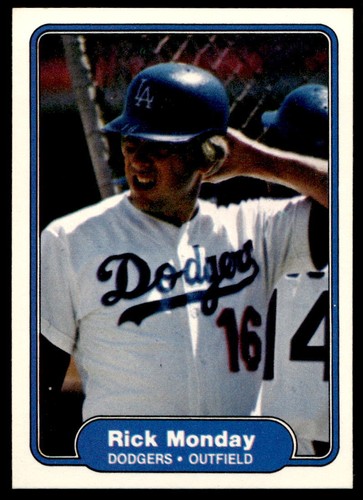 1982 Fleer 15 Rick Monday Los Angeles Dodgers Baseball Card | eBay