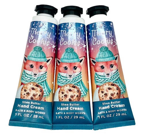 3-Pack Bath & Body Works MERRY COOKIE Mini Hand Cream Lotion 1 oz Fox ...