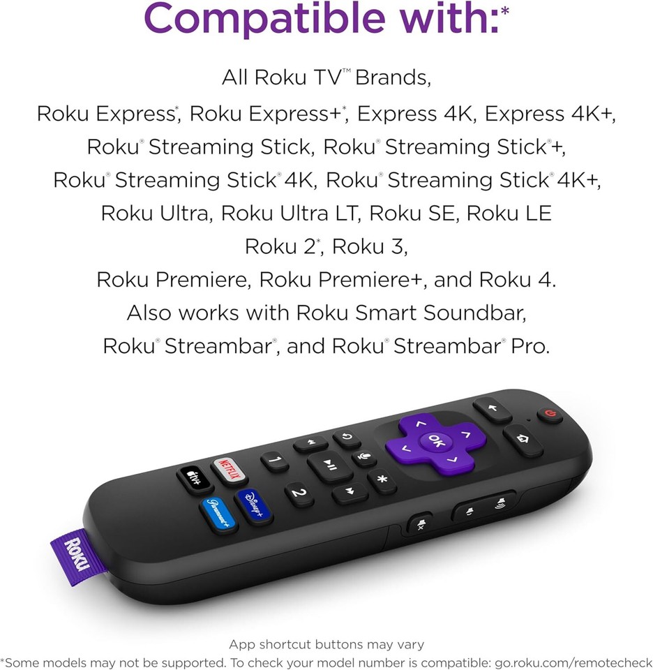 Voice Remote Pro Rechargeable Remote with TV Controls for Roku ...