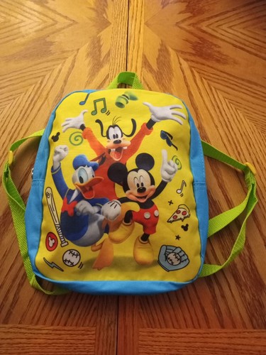 Disney 2017 Kids Size Backpack Mickey Donald Goofy Playtime 10"x8"x2.5 ...