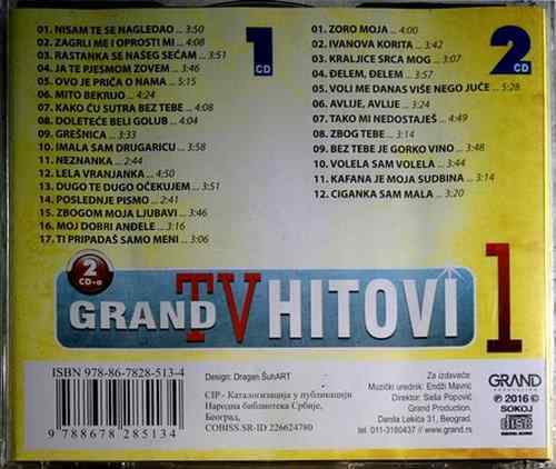 2CD GRAND TV HITOVI 1 compilation 2016 narodna folk srbija hrvatska ...