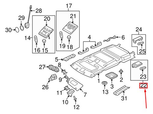 LAND ROVER RANGE ROVER SPORT L320 Innenleuchte XDE500320 NEUES ECHTES ...