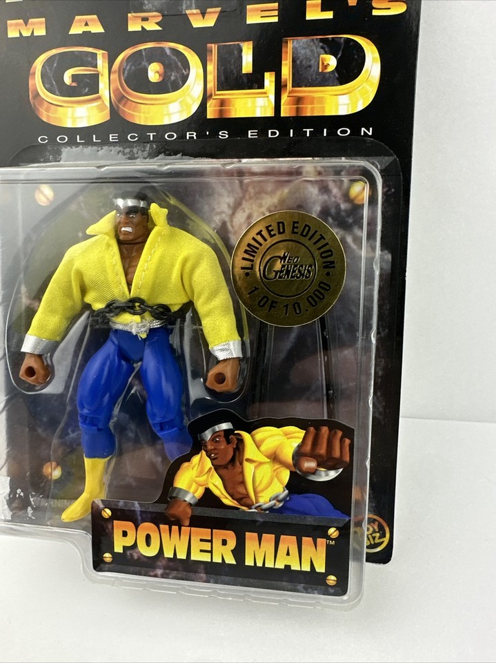 Marvel's Gold Collector's Edition Power Man Figure Toy Biz 1997 #48875 ...