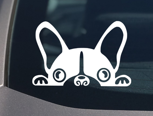 French Bulldog Car Sticker Quality Vinyl Decal Cute Boston Frenchie Dog ...