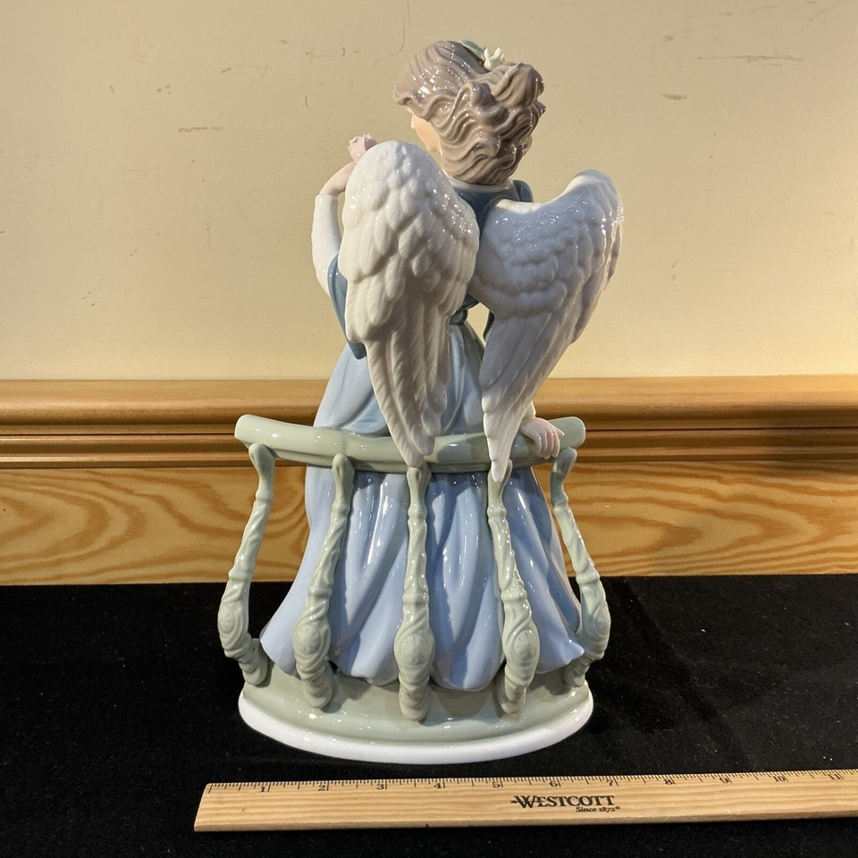 O"Well Porcelain Large 13" Angel Figurine With Rose In Hand | eBay