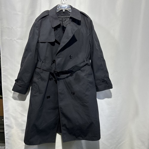 DSCP Garrison Collection Army Trench Coat Mens 40S Black All Weather ...