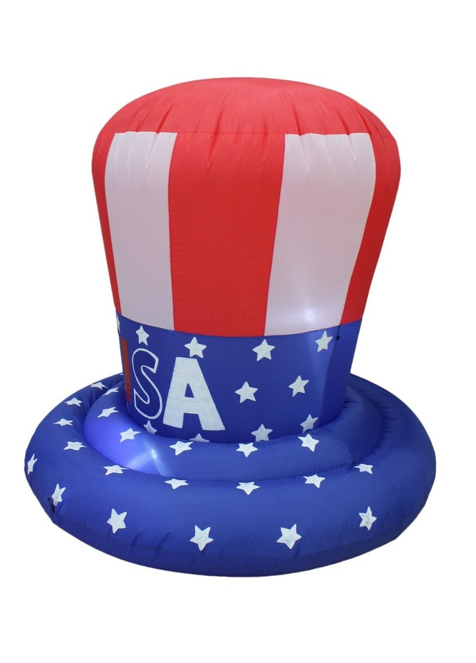 PATRIOTIC INFLATABLE AMERICAN FLAG 4TH OF JULY UNCLE SAM STAR SPANGLE ...
