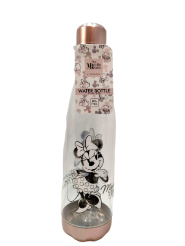 Minnie Mouse Water Bottle Plastic Transparent See Drinks Novelty Bottle ...