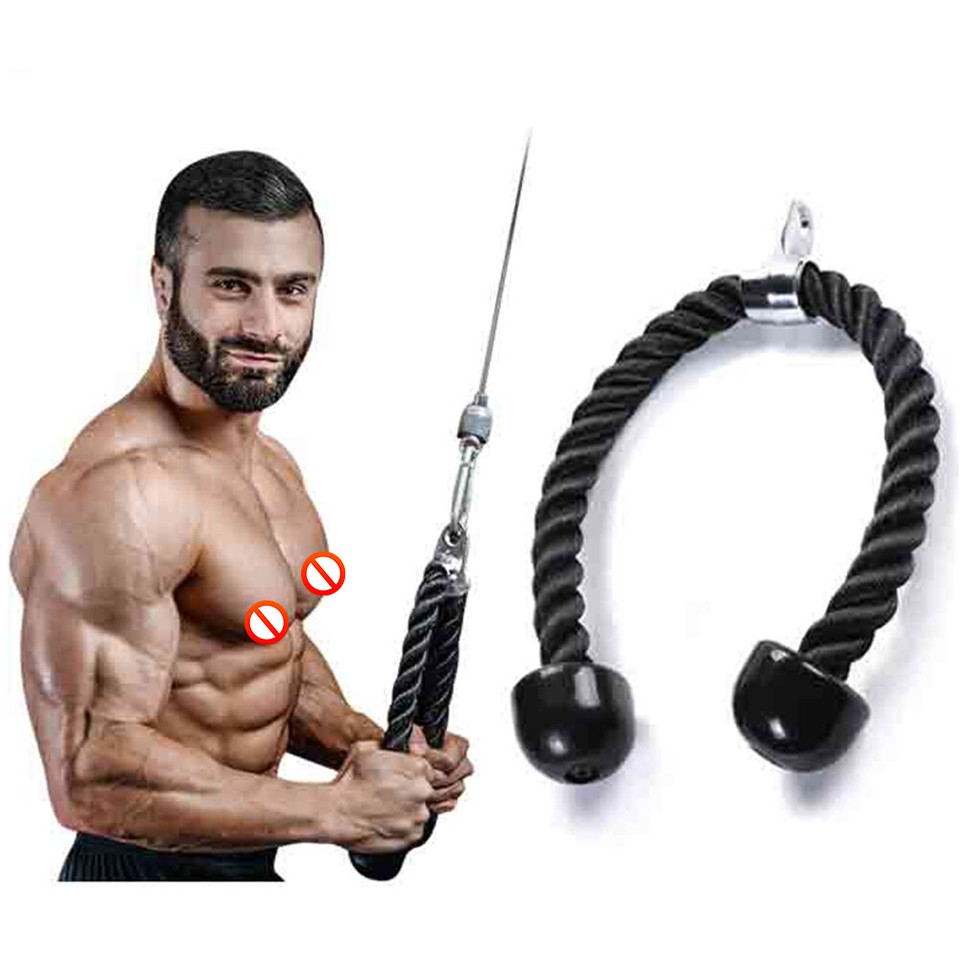 Cable Machine Attachment Pull Down Rope with Handles Multi Workout Rope ...