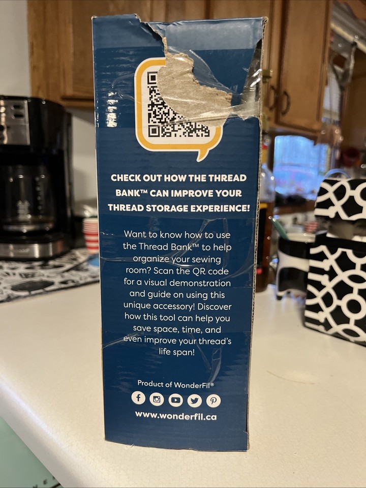 THREAD BANK STORAGE HOLDS 30 SPOOLS WONDERFIL SPECIALTY THREADS | eBay