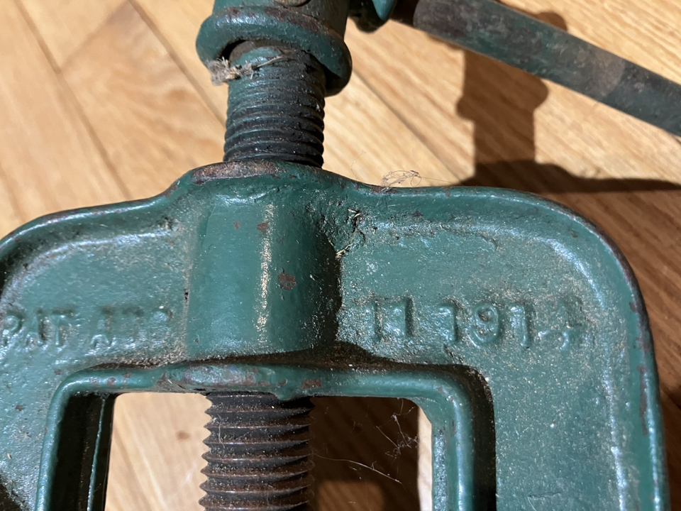 Antique Reed Mfg Co. Pipe Vise (No 80) - Bench Mount-Pat. Aug 11, 1914 ...