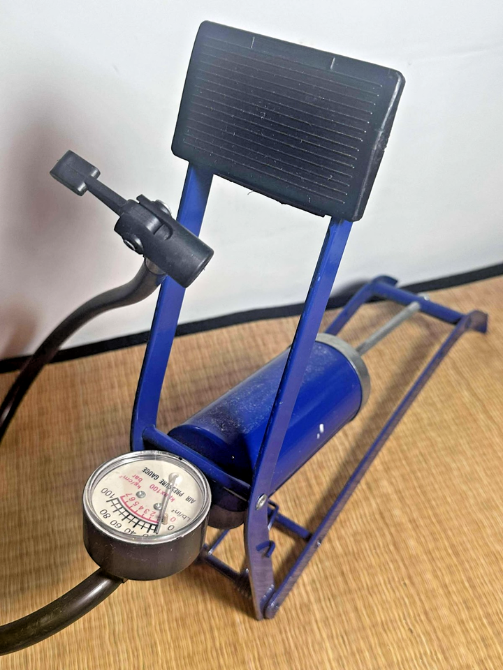 Heavy-Duty Foot Pump – Steel Body, Non-Slip Pedal, Portable Design | eBay