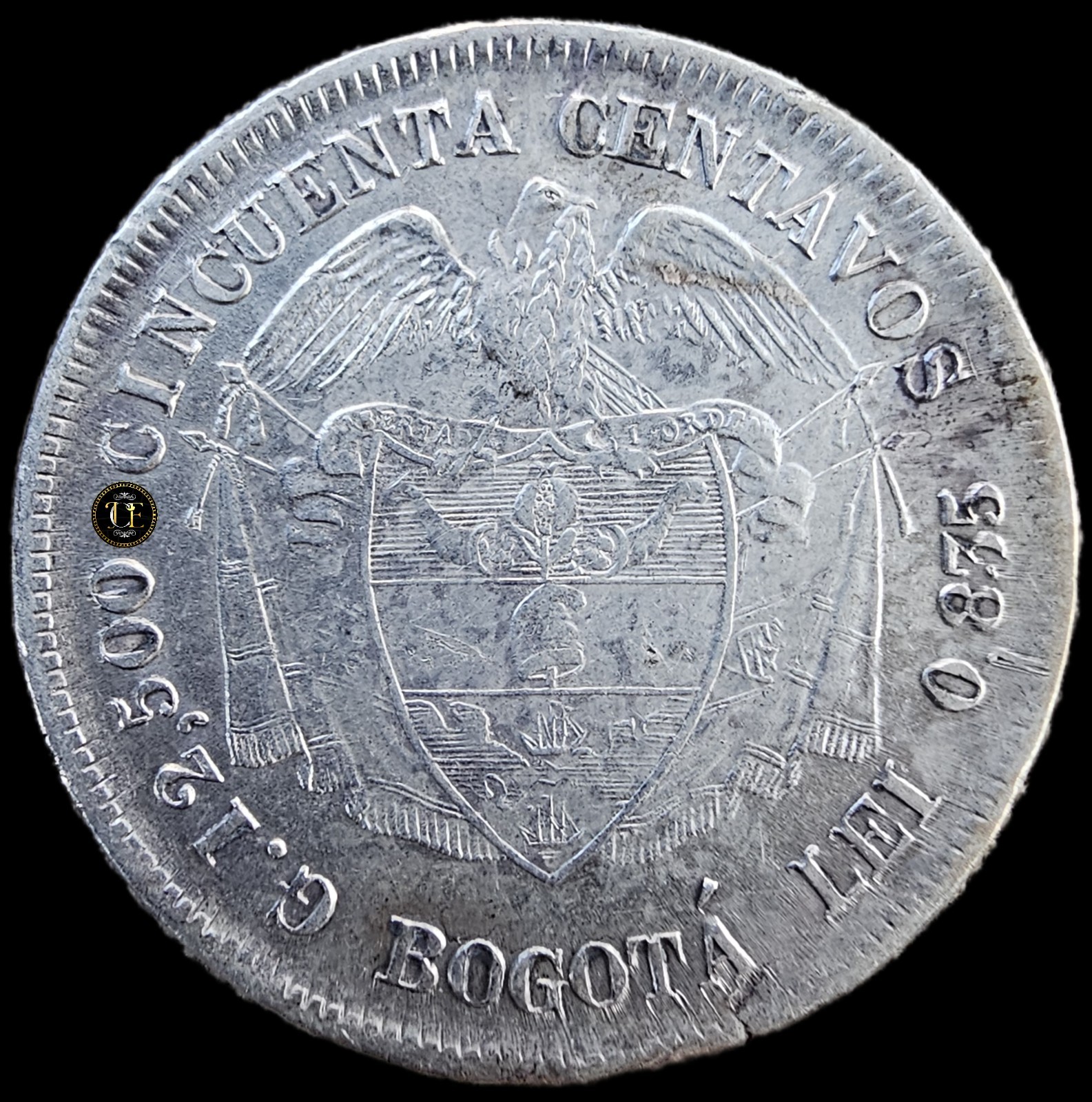 1879 - 50 Centavos Colombia Silver Coin Libertad Bogota ¡VERY RARE ...