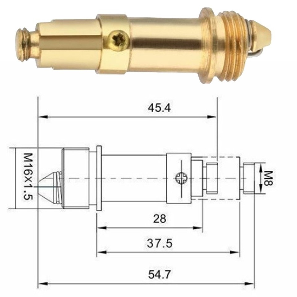 Brand New Home Brass Push Bolt Basin Click Clack Waste Internal Spring ...