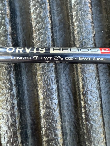 Orvis Helios 2 9' 6wt 4pc Tip Flex fly rod with original rod tube and ...