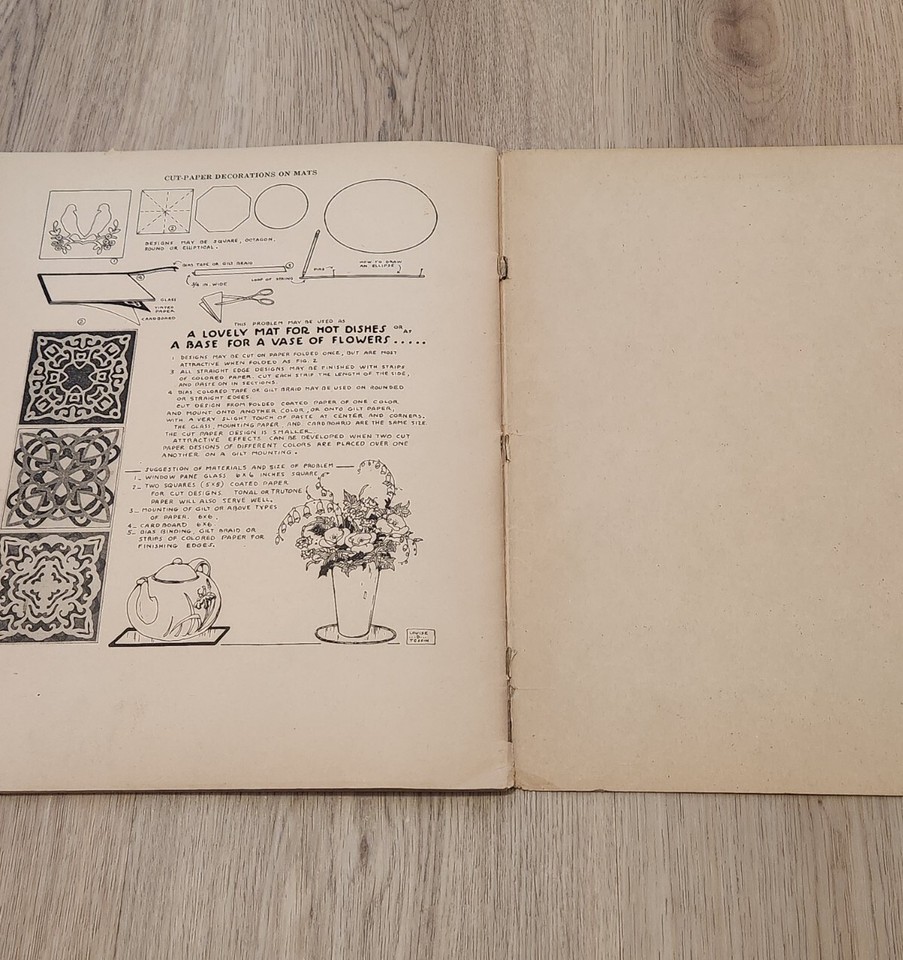 Hours Of Fun Vintage Activity Book Handicraft Material for All Ages | eBay