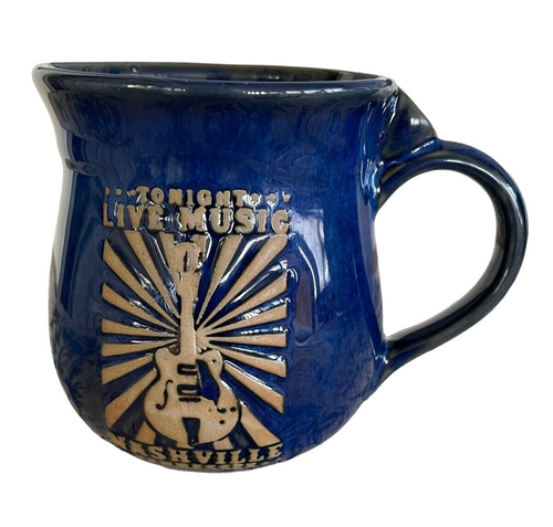 Nashville Tennessee Embossed Guitar Coffee Cup Mug TONIGHT LIVE MUSIC ...
