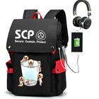SCP Foundation Backpack Laptop Bags Men Women Travel Bags USB Oxford ...