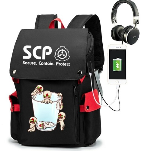 SCP Foundation Backpack Laptop Bags Men Women Travel Bags USB Oxford ...