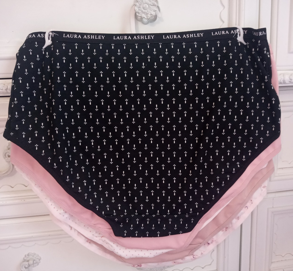 LAURA ASHLEY 5-Pack Womens Plus Size Brief Panties Underwear Size 1X ...