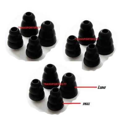 REPLACEMENT EARBUDS TRIPLE FLANGE SILICONE FOR IN EAR HEADPHONES NOISE ...