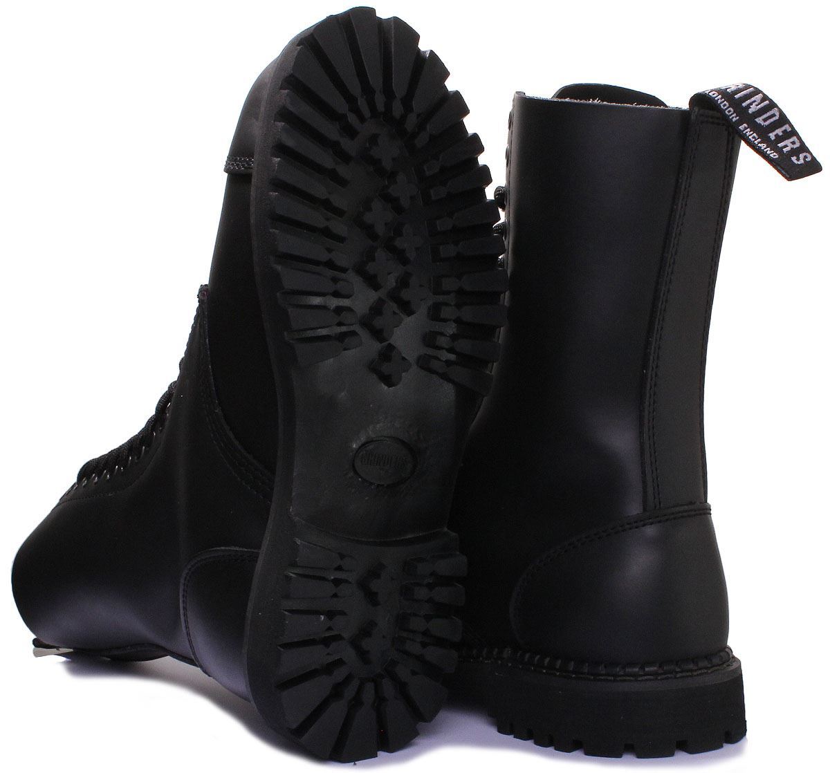 Grinders Herald Cs 14 Eyelet Lace Steel Toe Mens Boot In Black Size US ...