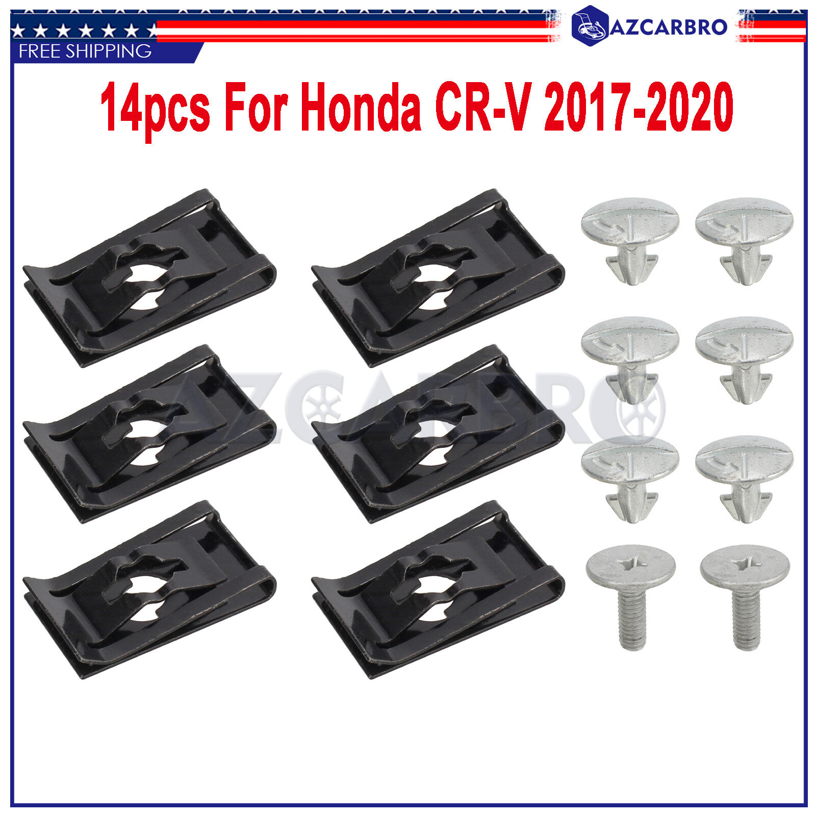 Set of 14 For Honda CR-V Civic Engine Lower Cover Pin Screw & Bolt ...