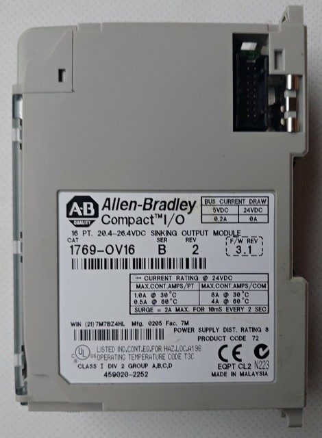 ALLEN BRADLEY COMPACT I/O 1769-OV16 SER.B F/W 3.1 OUTPUT MODULE | eBay