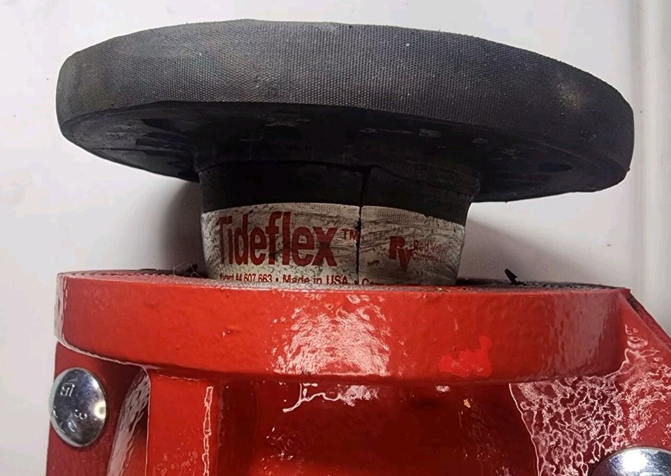 Red Valve 3" Inline Duck Bill Check Valve With Tideflex | eBay