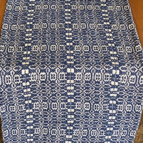 NEW Primitive NAVY TAN TABLE SQUARE TOPPER 52" WENTWORTH Farmhouse ...