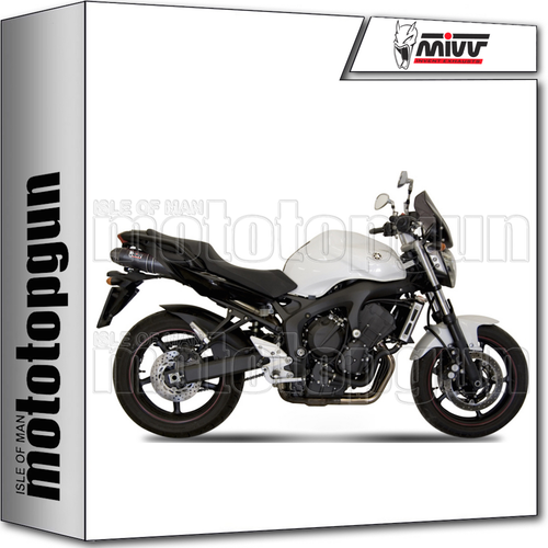 MIVV 2 KIT EXHAUST OPEN OVAL CARBON CC UNDERSEAT YAMAHA FZ-6 FZ6 2008 ...