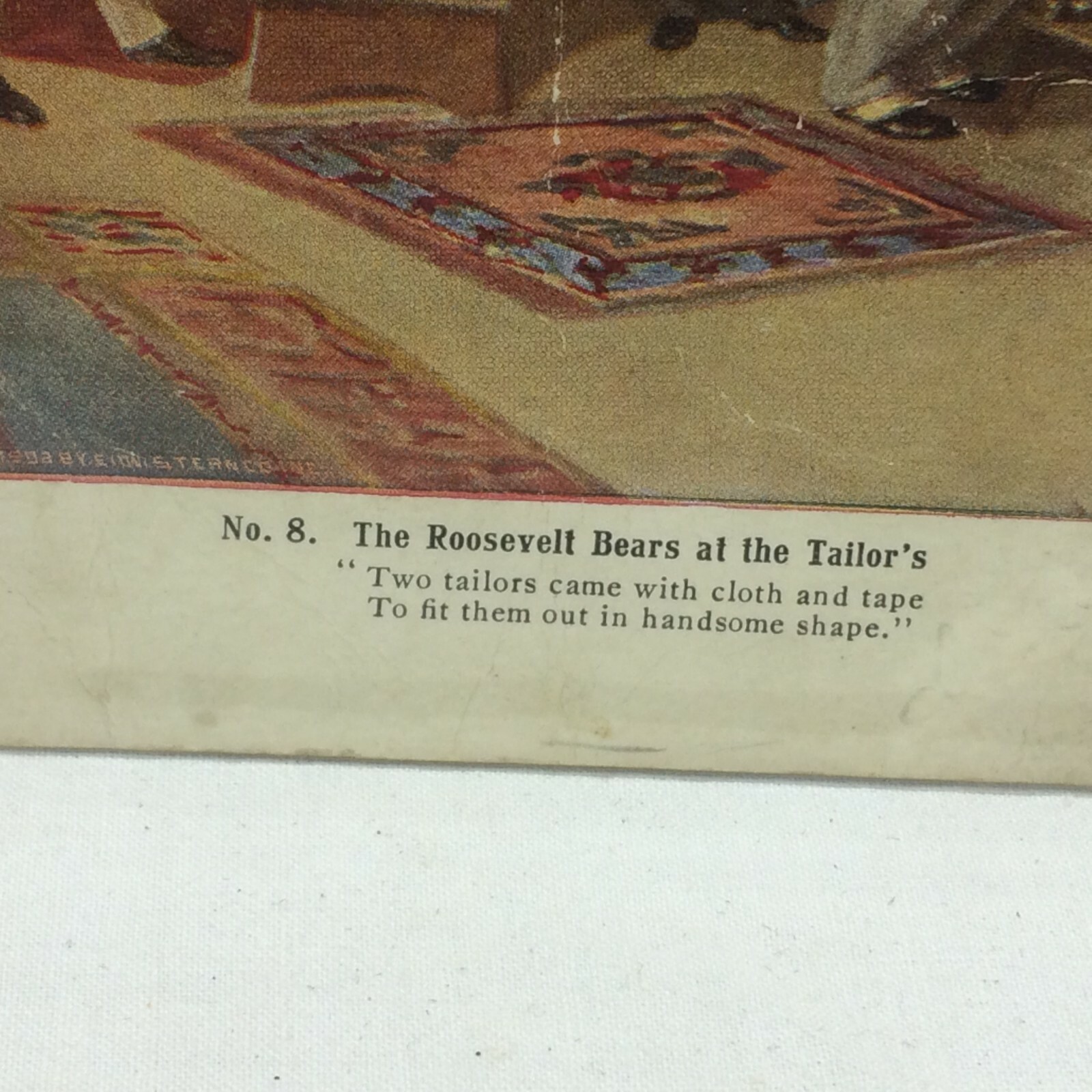 Vintage Postcard Roosevelt Bears At The Tailors w/ Poem Scene | eBay