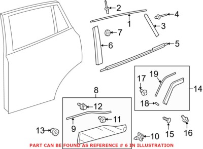 Genuine OEM Door Applique for Toyota 750760R030 | eBay