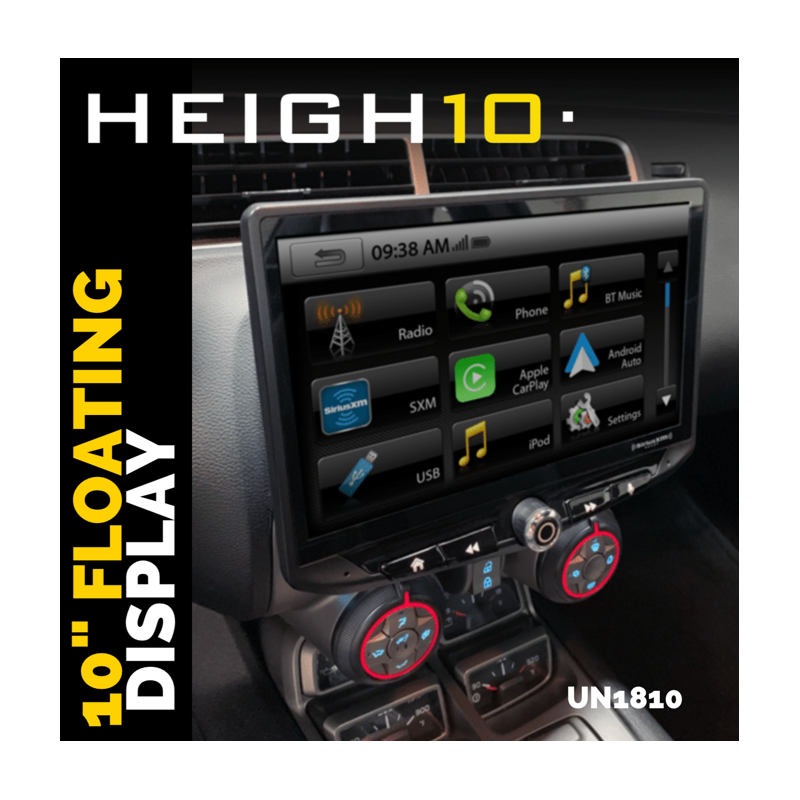 Stinger HEIGH10 UN1810 10'' Floating Car Stereo w/Apple CarPlay Android ...