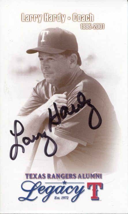 Larry Hardy Texas Rangers San Diego Padres Houston Astros Signed ...