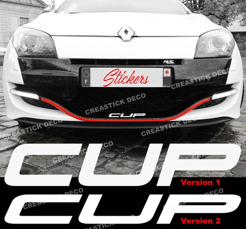 Sticker CUP Autocollant PRO lame avant pare choc Carrosserie Renault ...