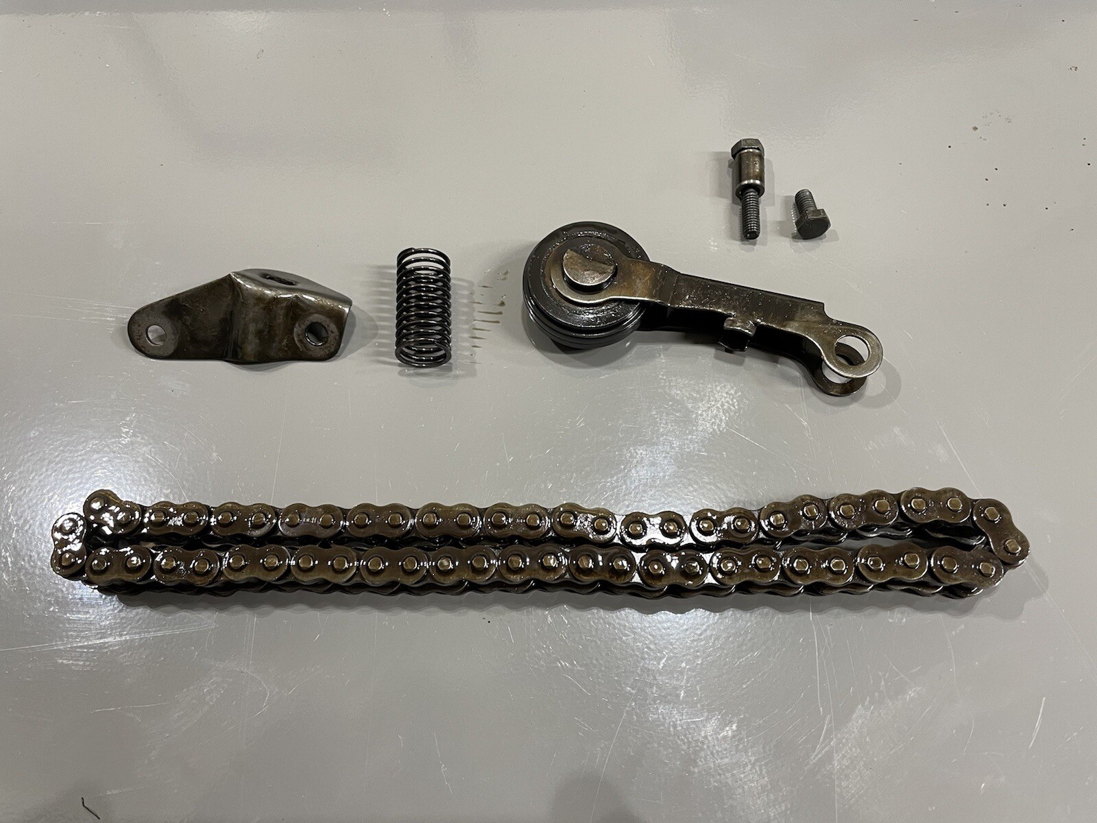 1965 Honda CB77 305 Super Hawk Primary Chain Tensioner, Chain, Spring ...