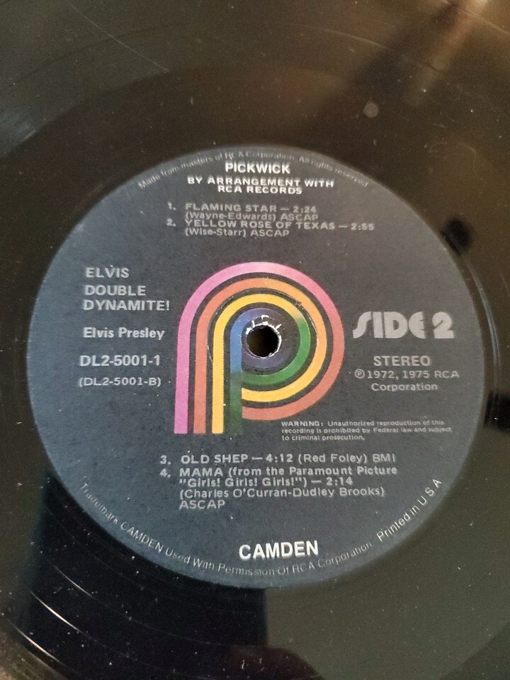 Elvis - Double Dynamite! Vinyl LP, 1 Disc, No Sleeve | eBay