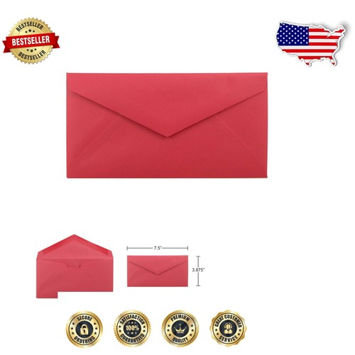 V-Flap Red Monarch Envelopes - Recycled Paper - 500 Pack - Perfect for ...
