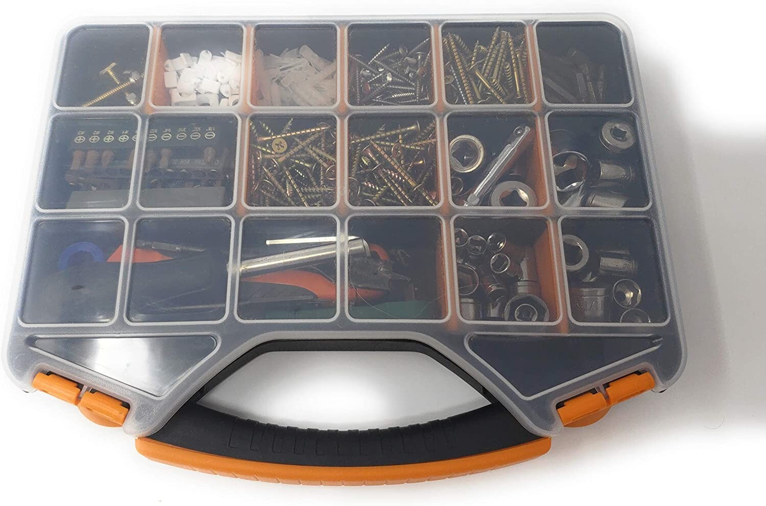Hardware Organizer box with dividers - 18 Compartments. | eBay