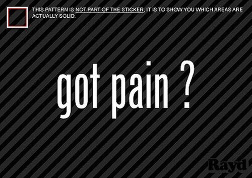 (2) Got Pain Sticker Decal | eBay