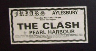 The Clash Combat Rock Tour Friars Aylesbury 1982 Mini Poster Type ...