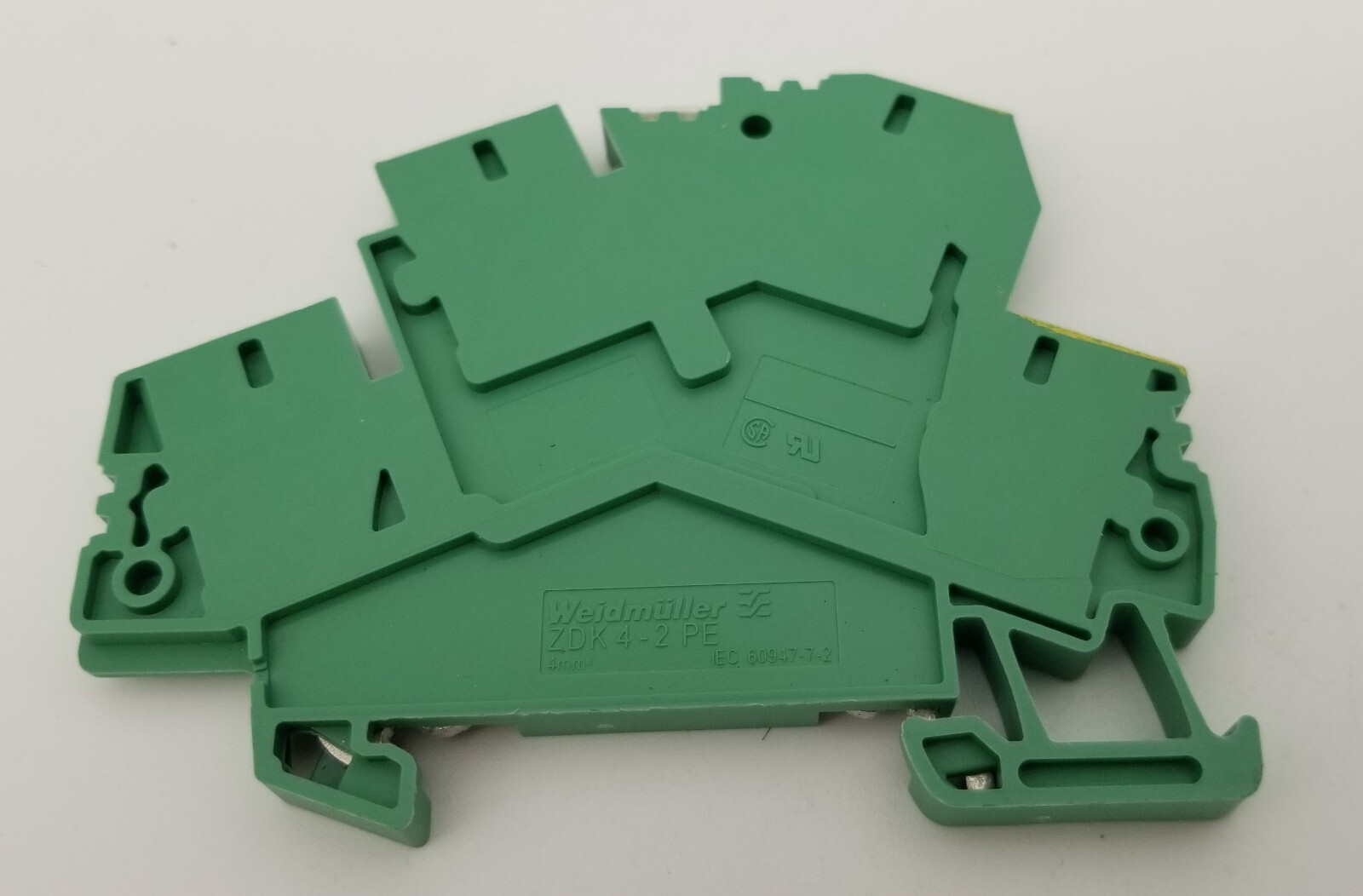 Weidmuller ZDK 4-2 DIN Rail Green Feed Through Ground Terminal Block 2 ...
