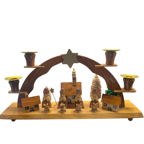 Erzgebirge Wooden Candle Arch Christmas German Candle Bridge | eBay
