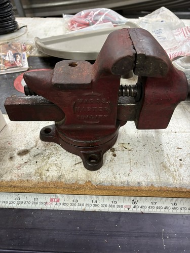 Vintage Wards Master Quality 3” Jaw 14.5 Pound Swivel Base Bench Top ...