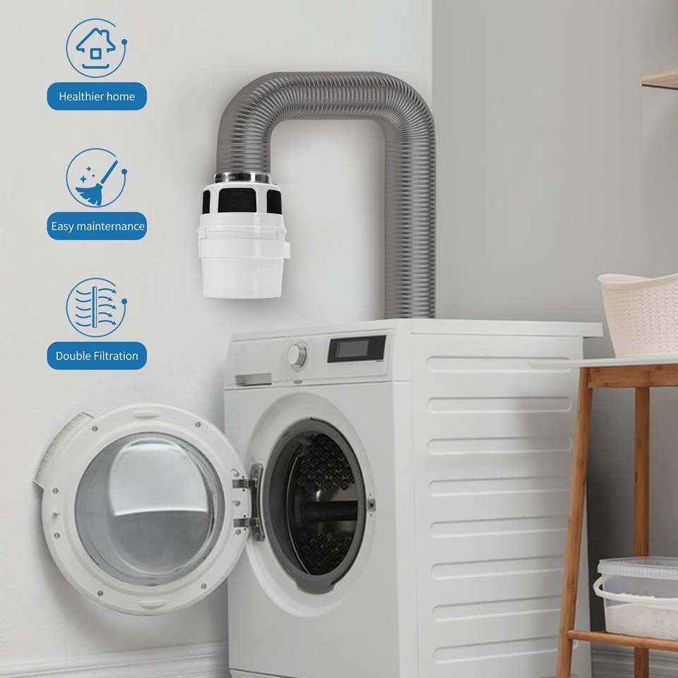 3 in 1 Indoor Dryer Vent Kit Lint Trap Bucket Dryer Vent for Apartment ...